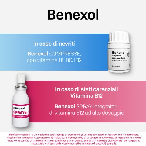 Benexol Spray B12 - Integratore alimentare a base di Vitamina B12 - 15 ml