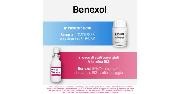 Benexol Spray B12 - Integratore alimentare a base di Vitamina B12 - 15 ml