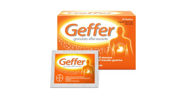 Geffer - Granulato effervescente contro acidità e bruciore di stomaco ...