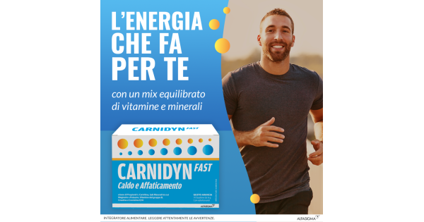Carnidyn Fast - Integratore per stanchezza ed affaticamento - 20 bustine