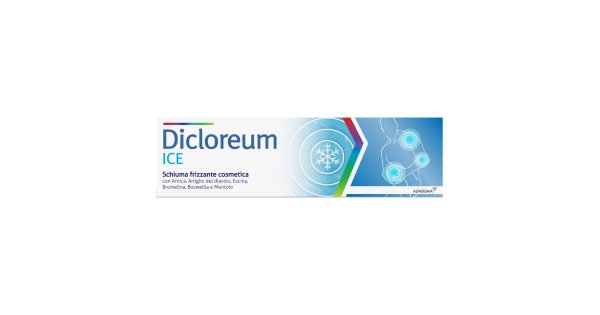 Dicloreum-ICE Schiuma Frizzante Effetto Ghiaccio - Spray antidolorifico ...
